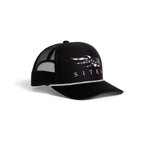 Sitka Icon Flag Hi Pro Foam Trucker - Black - Phantom Outdoors