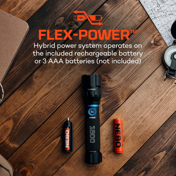 NEBO Blueline 1800 Flex Flashlights - Phantom Outdoors